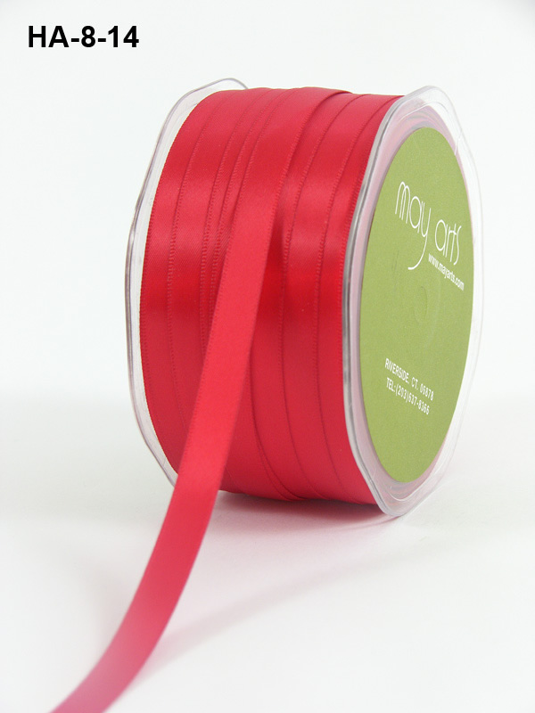 3/8 Inch Double Faced Satin Ribbon - May Arts Wholesale Ribbon