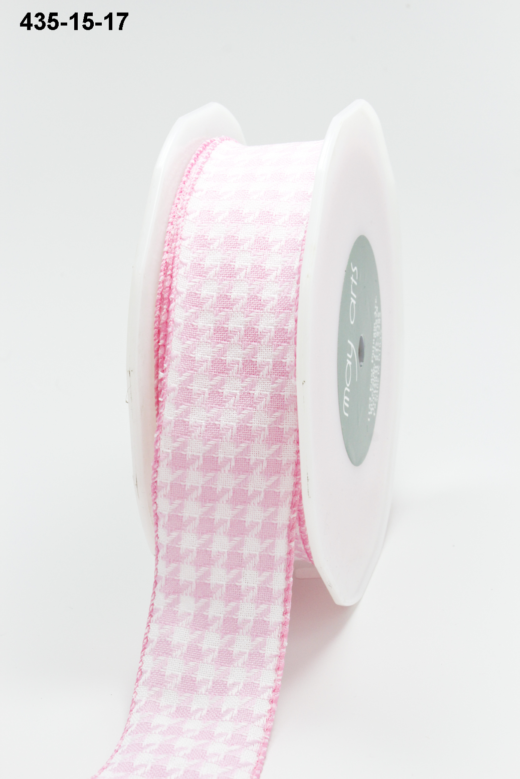 1.5 Inch Woven Houndstooth / Nylon Edge Ribbon - May Arts Wholesale Ribbon